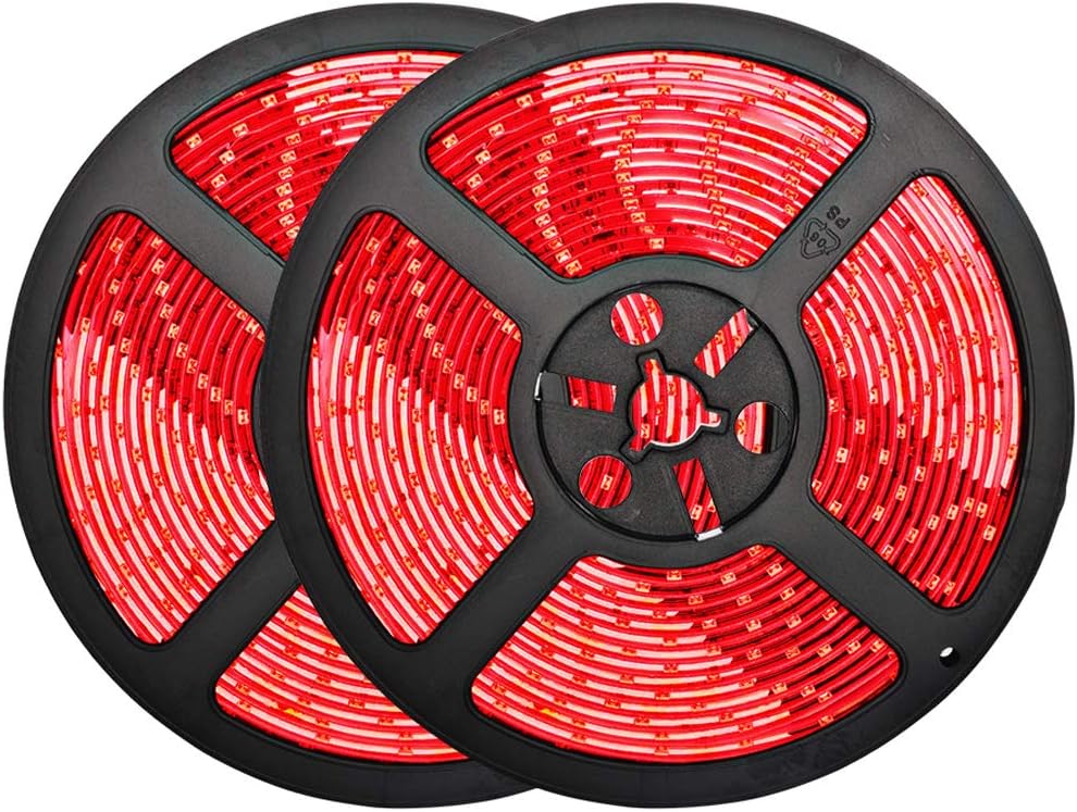 Amazon.com: 32.8ft Red LED Strip Lights, Waterproof IP65 Led Strip ...