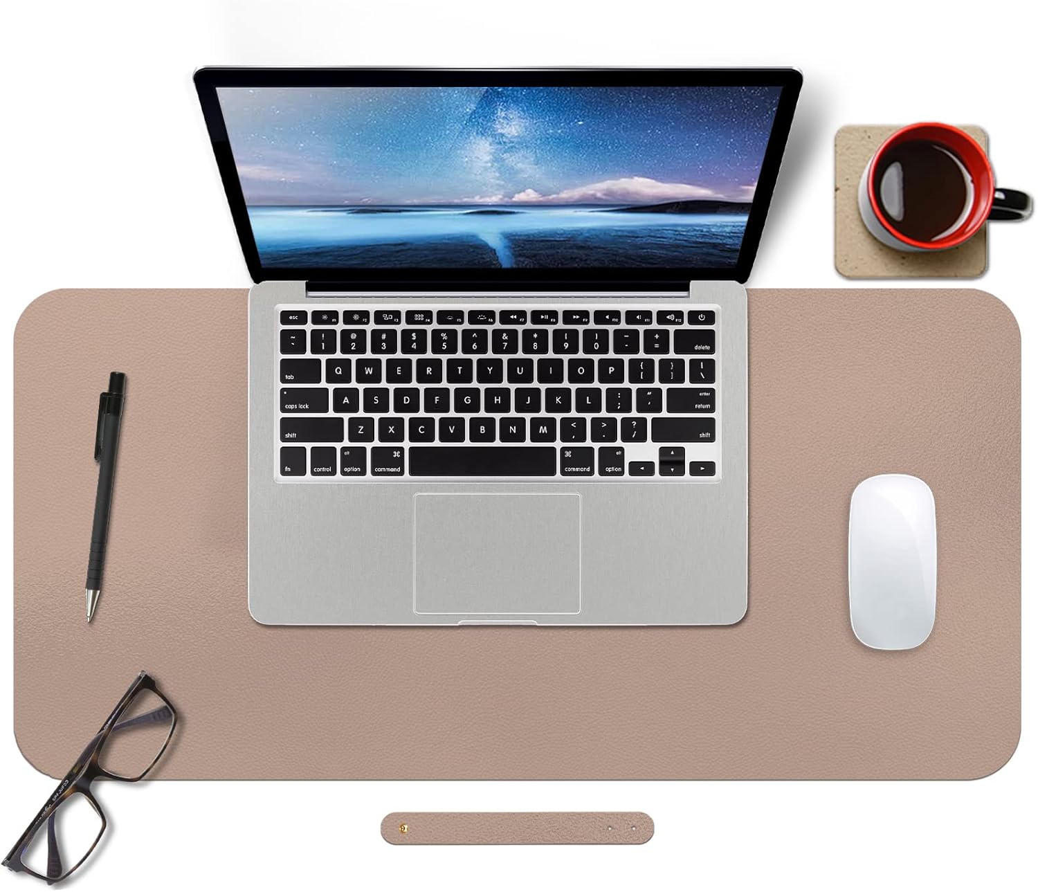 Amazon.com : Boutilon Leather Desk Mat,Desk Pad,Desktop mat,Waterproof ...