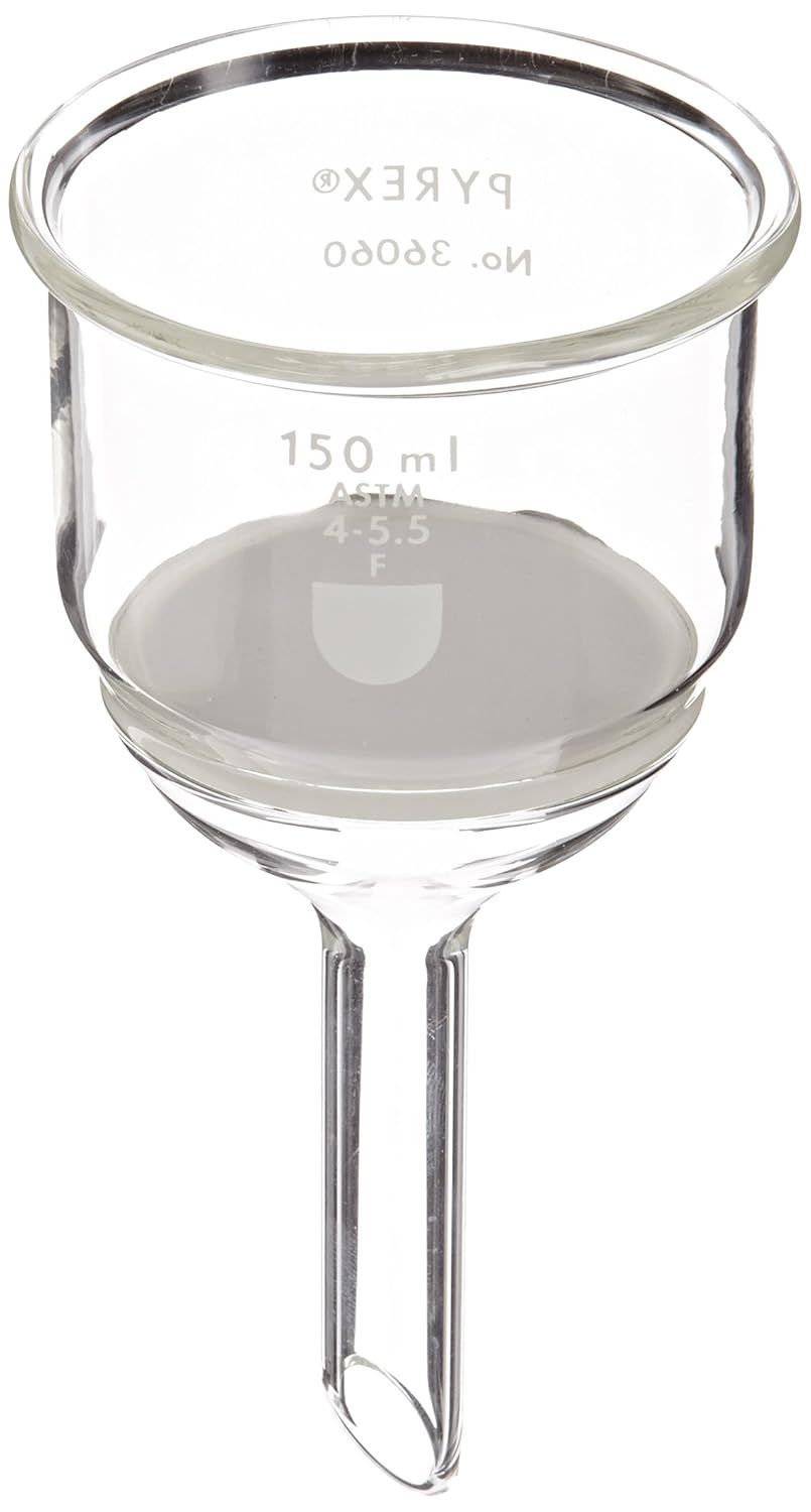 Corning Pyrex Borosilicate Glass Buchner Funnels with Fine Porosity ...