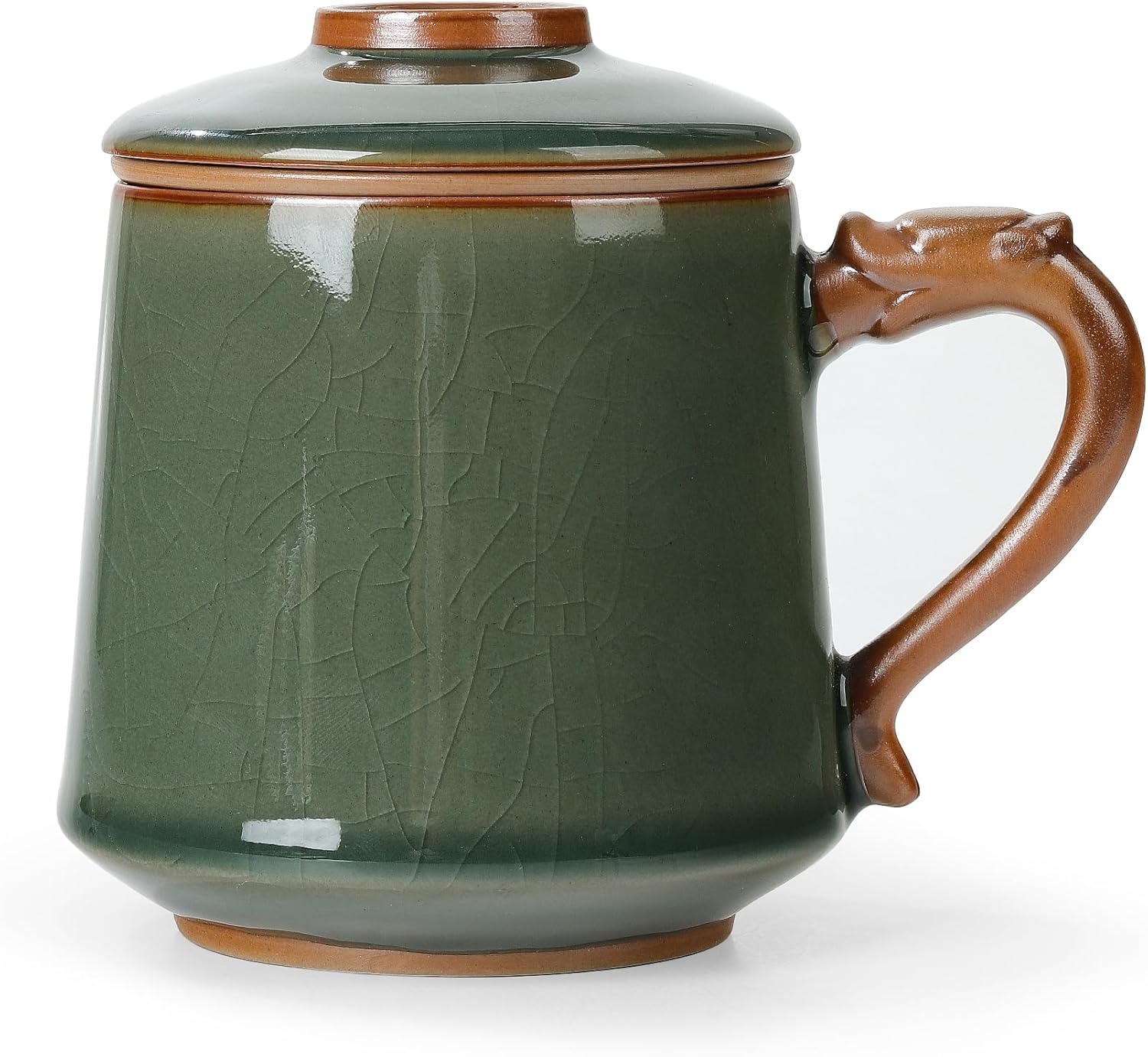 Amazon.com | fanquare Handmade Porcelain Tea Cup with Lid and Infuser ...