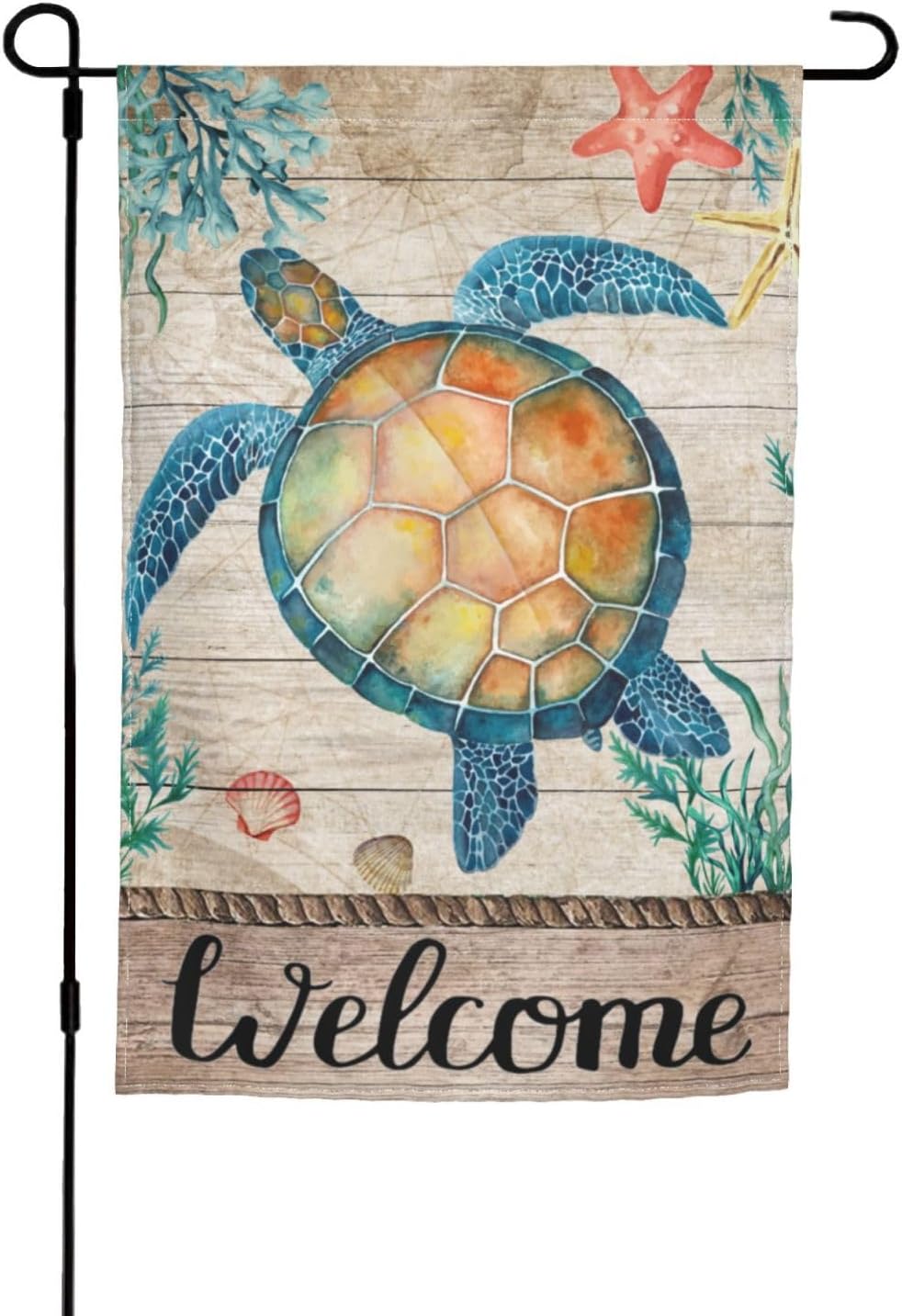 Amazon.com : Welcome Sea Turtle Summer Rustic Coastal Seasonal Beach ...