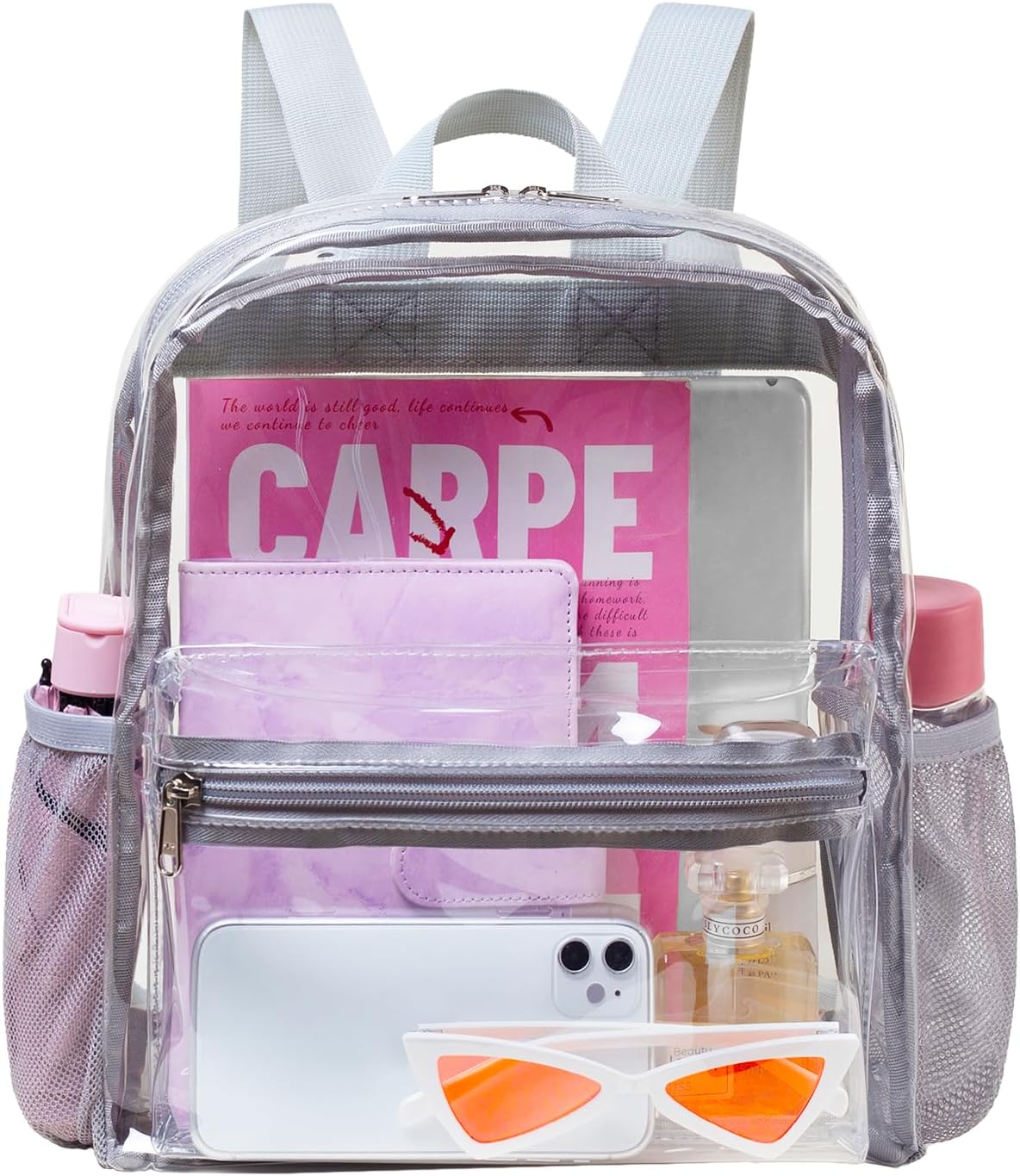 Amazon.com: Busiuw Clear Backpack for Stadium Events Clear Backpack ...
