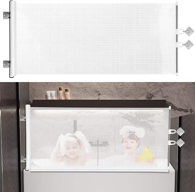 Amazon.com: Freedom Retractable Bathtub Splash Guard for Kids and Pet ...