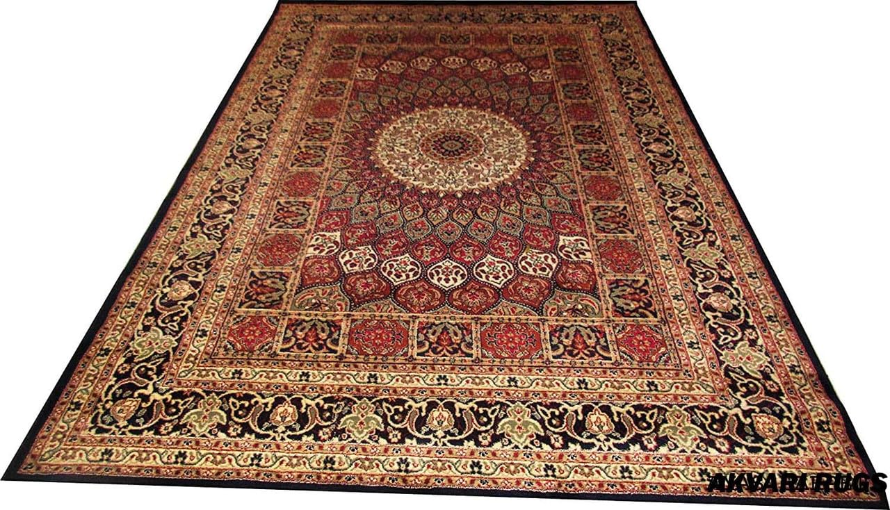 Buy AKVARI RUGS New Kashmiri Traditional Floral Design Carpet for Your ...