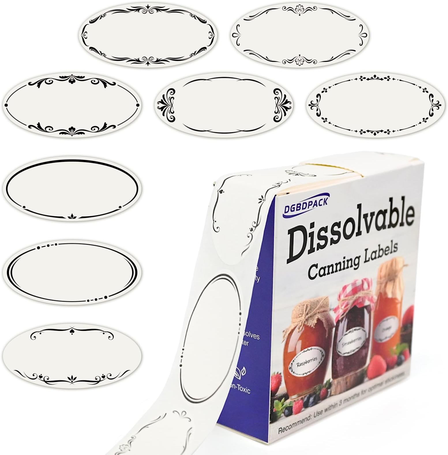 Amazon.com : Avery Printable Blank Oval Labels, 1-1/8" x 2-1/4 ...