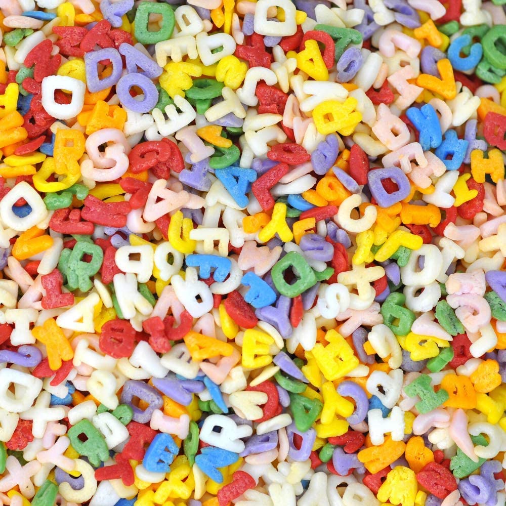 Rainbow Confetti Alphabet Letters Sprinkles Vegan Gluten Free Cake ...