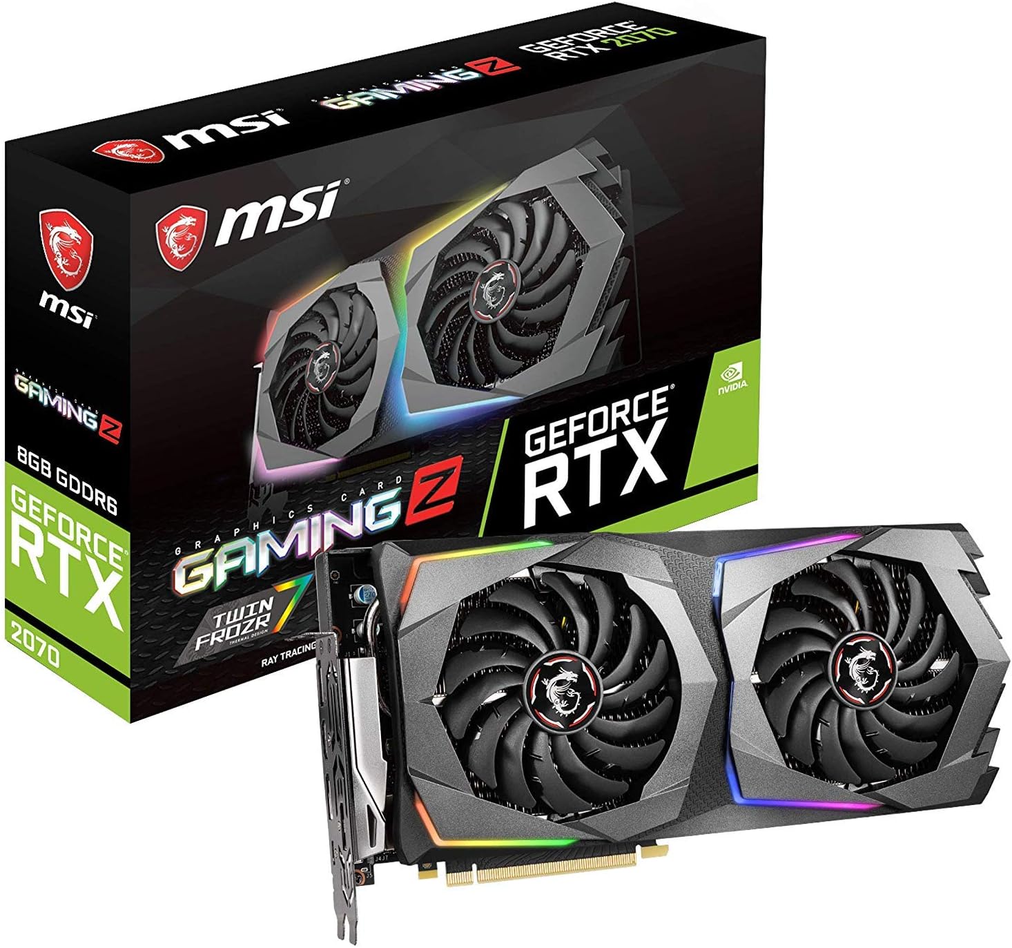Amazon.com: MSI GAMING GeForce RTX 2070 8GB GDRR6 256-bit HDMI/DP/USB ...