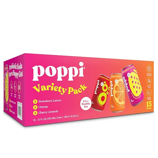 Amazon.com : Poppi Variety Pack, 12 oz, 15-count : Grocery & Gourmet Food