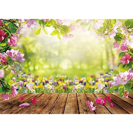 Amazon.com : Alltten 7x5ft Spring Backdrop Spring Pink Flowers ...