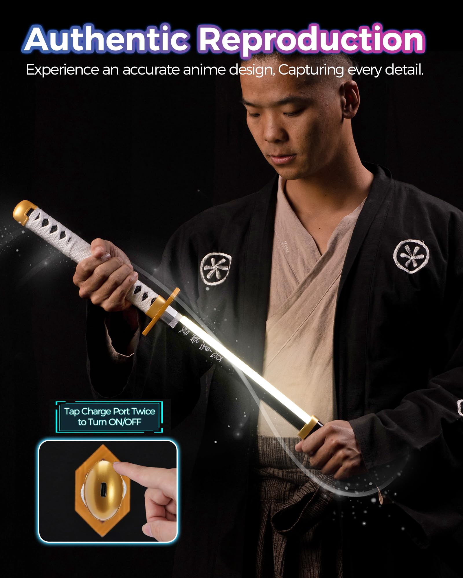 Snapklik.com : Zisu Light Up Sabito Sword - 40-Inch Sword