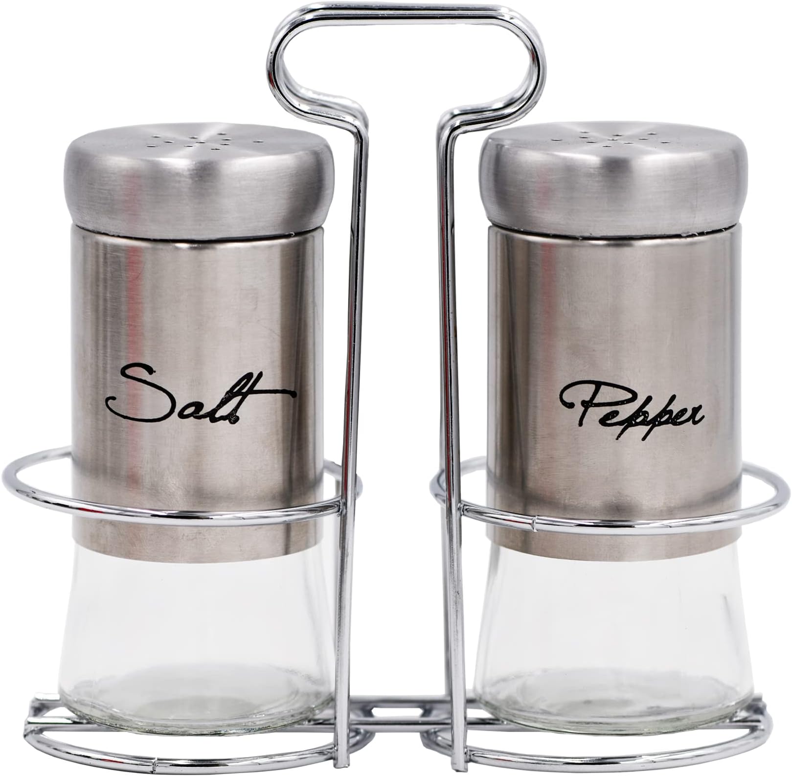 Amazon.com: Salt and Pepper Shaker Set with Rack: Home & Kitchen