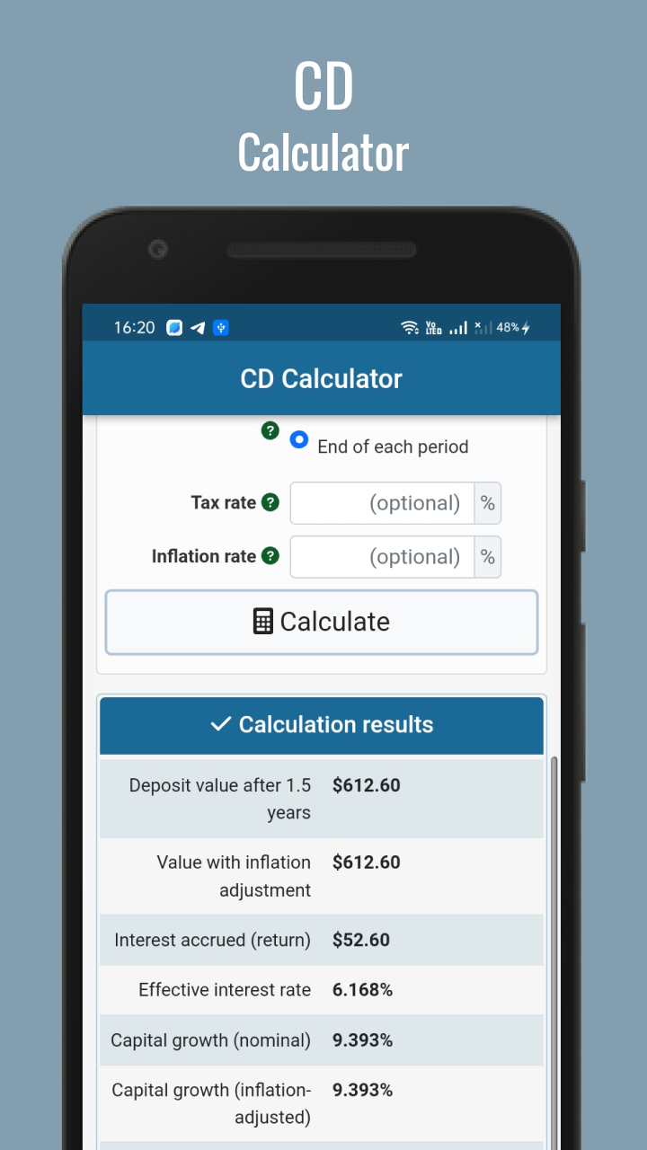CD Calculator - App on Amazon Appstore