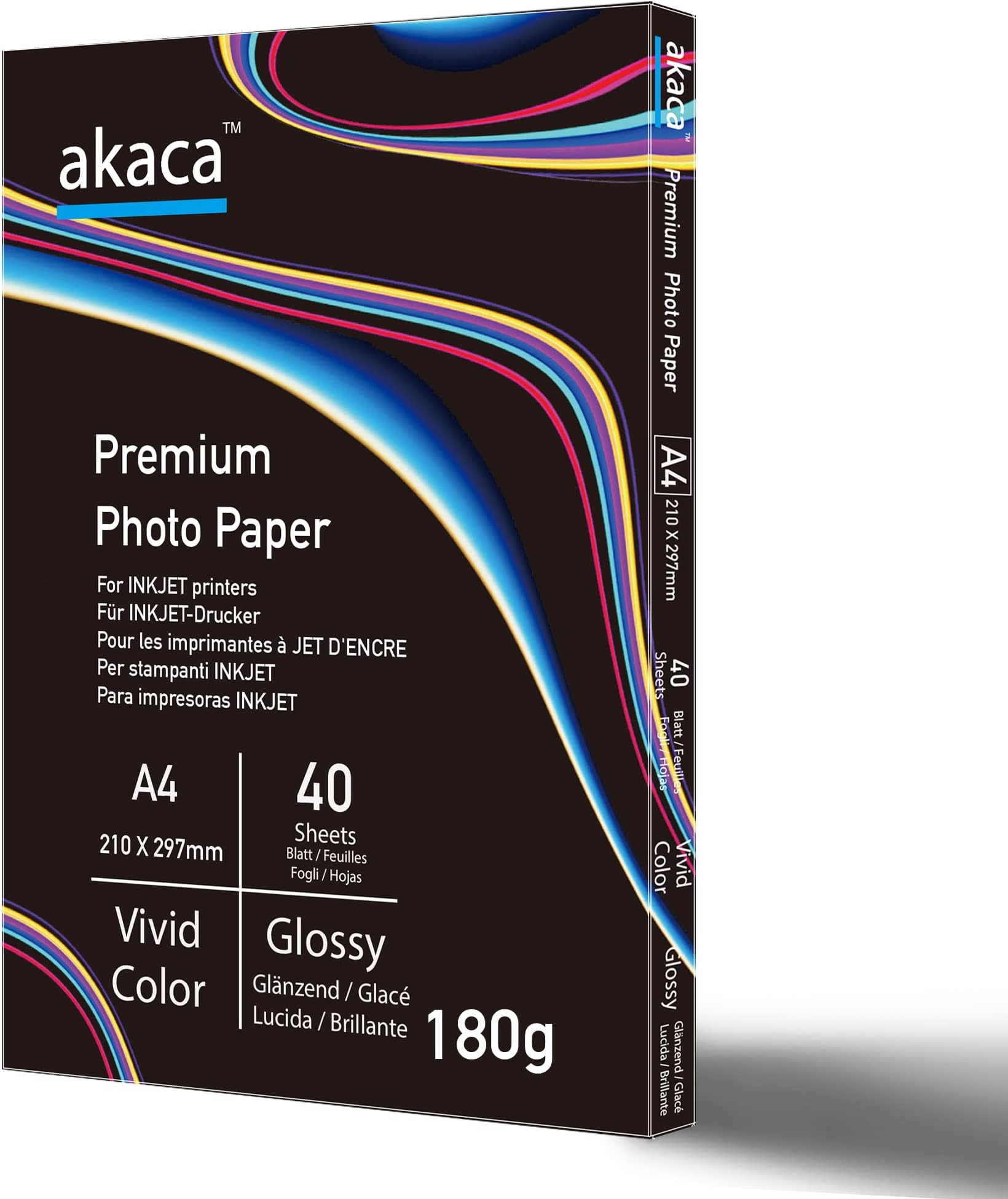 PPD A4 50 Fogli Di Carta Fotografica Lucida Adesiva Per Stampanti Ad ...