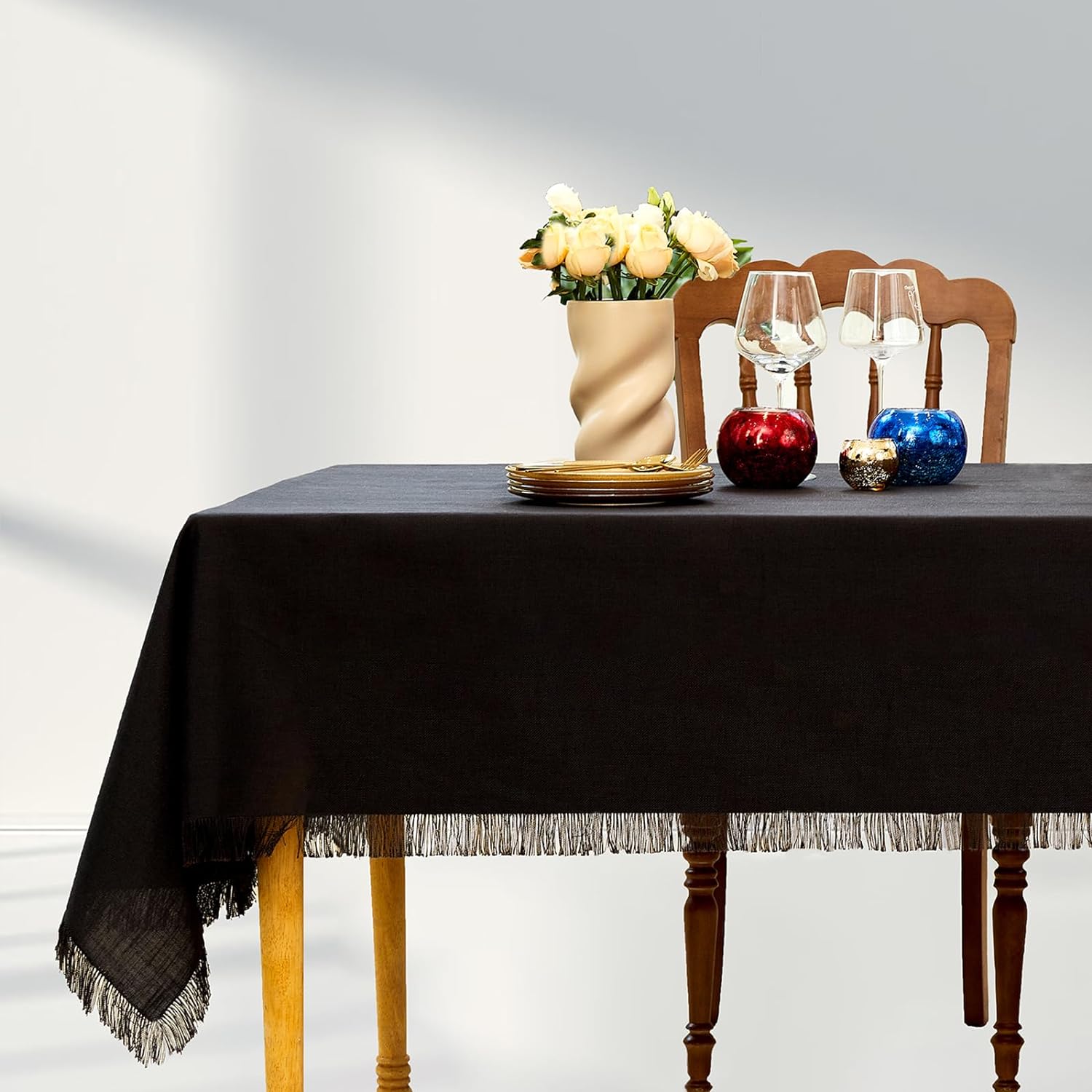 Amazon.com: Midsummer Breeze Table Cloth Square Table-Rustic Cotton ...