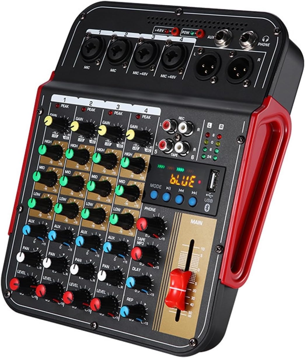 Audio Mixers 6 Channel Audio Mixer Portable Mixing Console USB ...