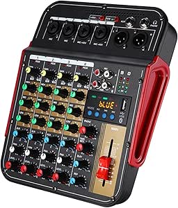 Audio Mixers 6 Channel Audio Mixer Portable Mixing Console USB ...
