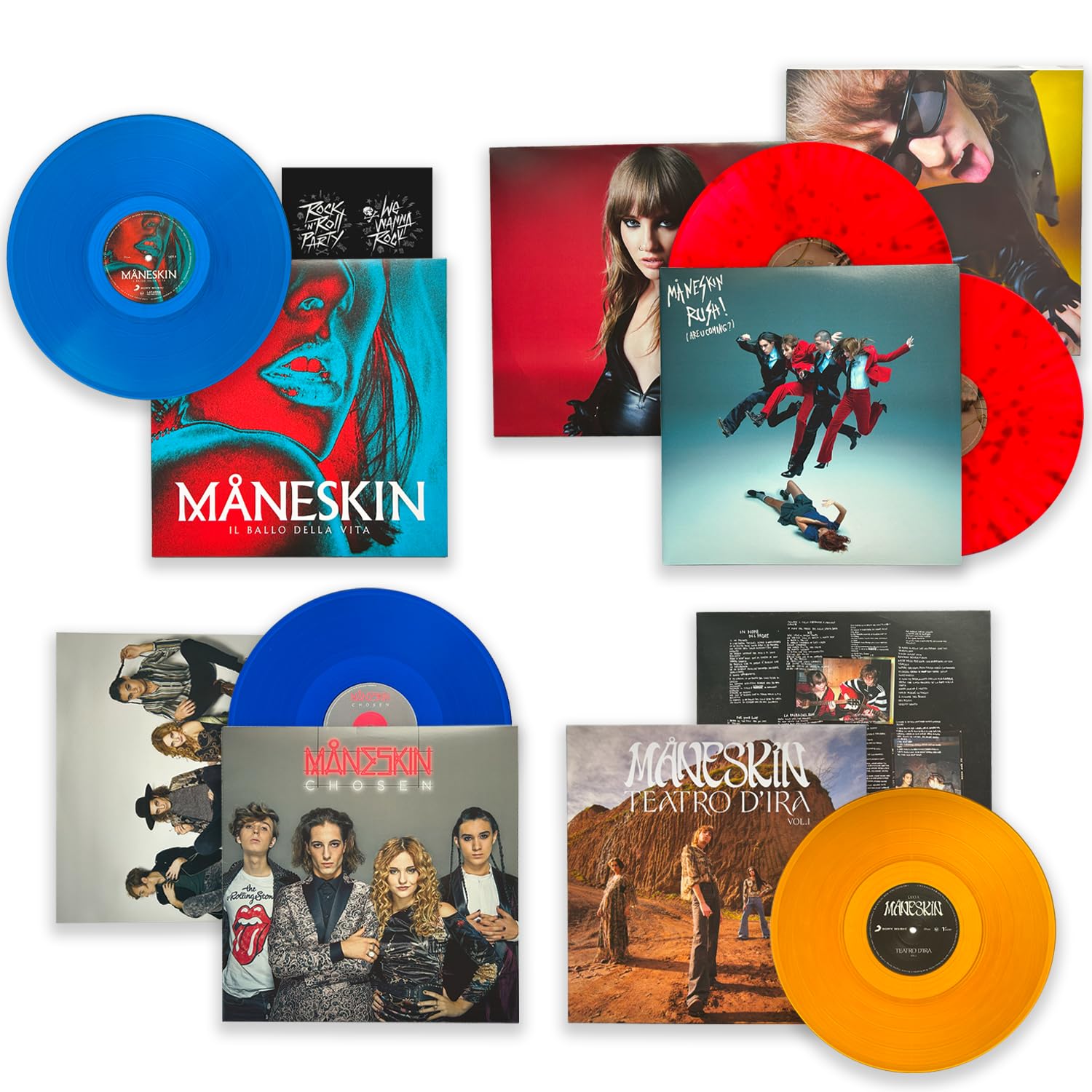 Amazon.com: Måneskin Maneskin Complete Colored Discography Collection ...