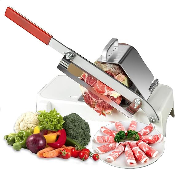 Amazon.com: Frozen Meat Slicer - Goldocean Stainless Steel Meat Cutter ...