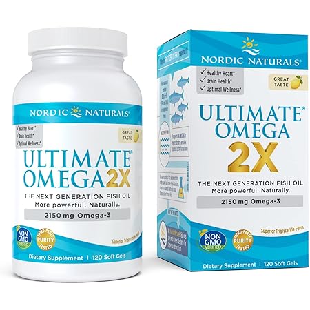 Amazon.com: Nordic Naturals Ultimate Omega 2X, Lemon Flavor - 2150 mg ...