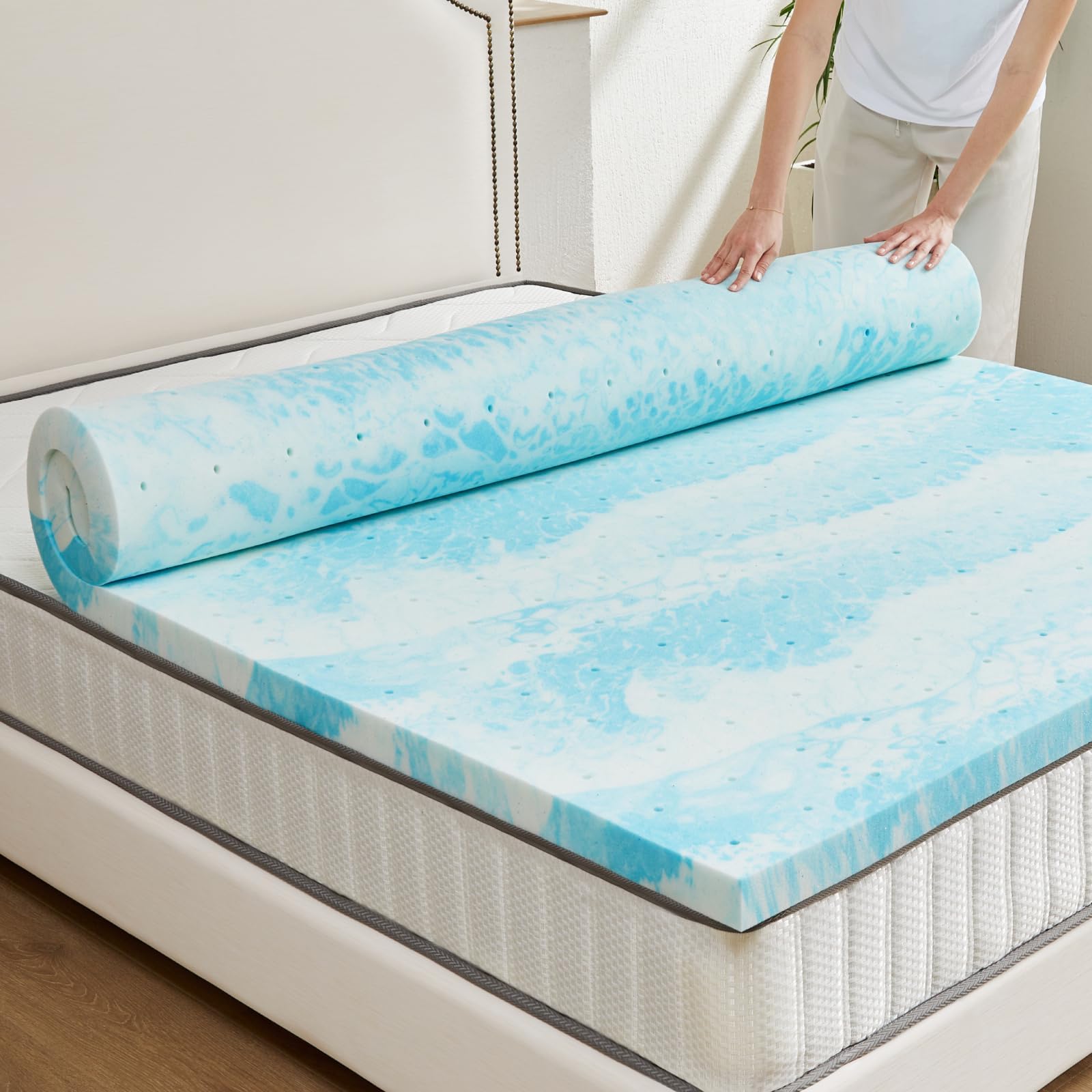 Amazon.com: GVaTS Mattress Topper, 2 Inch Mattress Topper Memory Foam ...