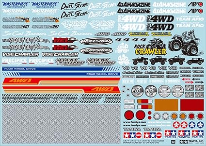 Amazon.com: Tamiya America, Inc Sponser Sticker Set Off Road Car ...