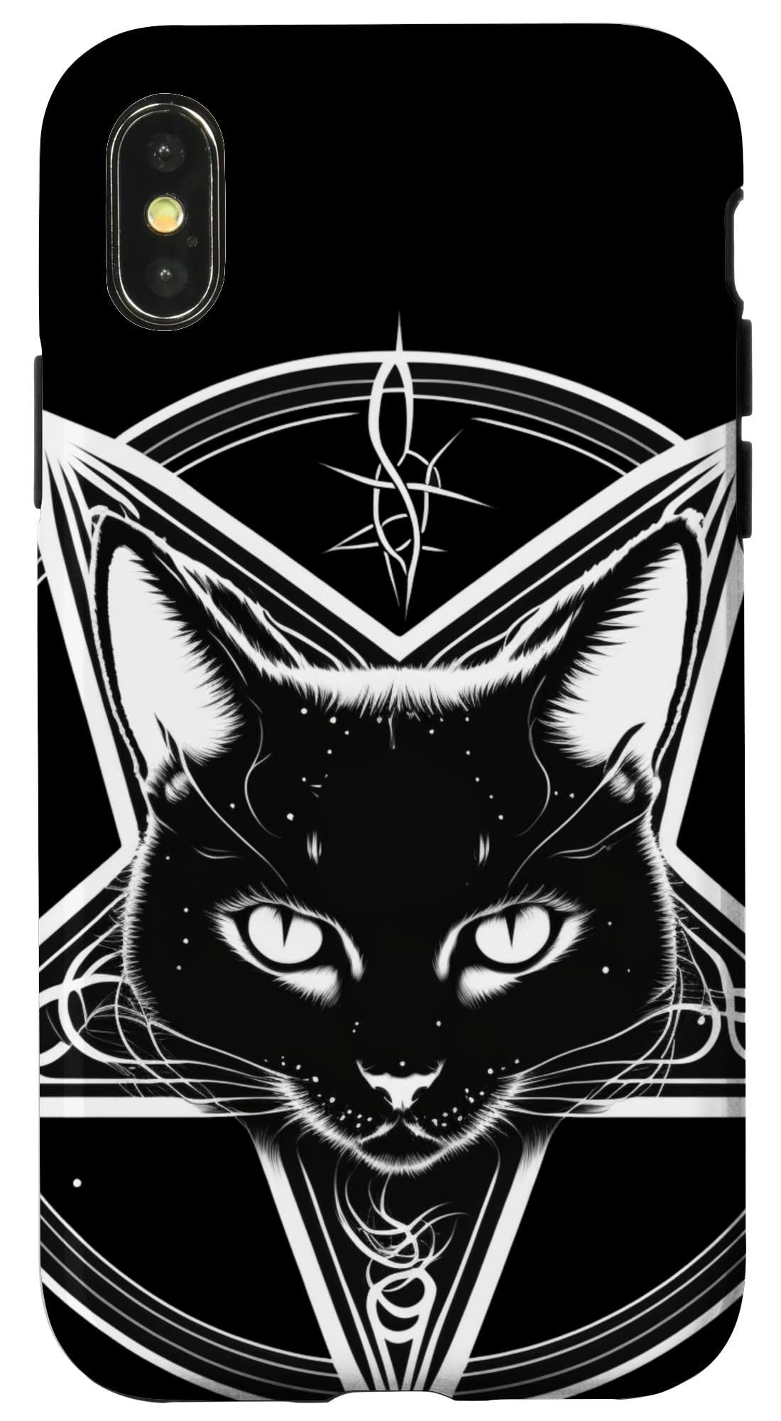 Pentáculo De Gato Blanco Y Negro