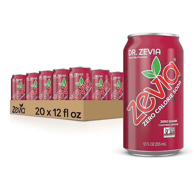 Amazon.com : Zevia Zero Calorie Soda, Dr. Zevia, 12 Ounce Cans (Pack of ...