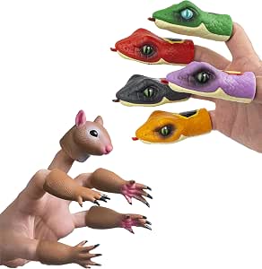 Amazon.com: AQKILO Animal Finger Puppets Hand Novelty Toys Finger Doll ...