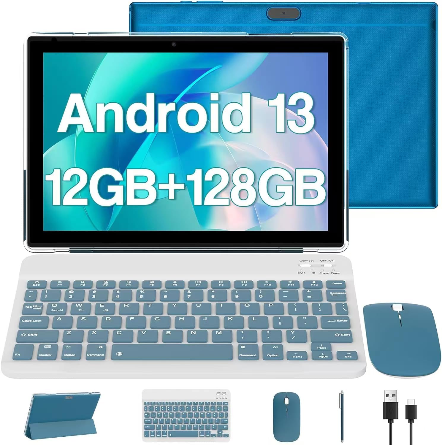 Amazon.com : 10 inch Tablet with Keyboard 2 in 1 Tablet Android 14 ...