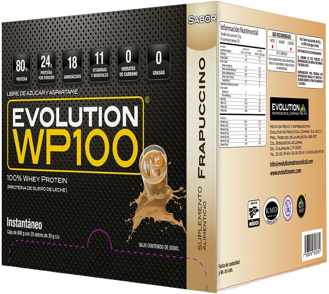EVOLUTION, Proteína de Suero de Leche, WP100, Whey Protein, 18 ...