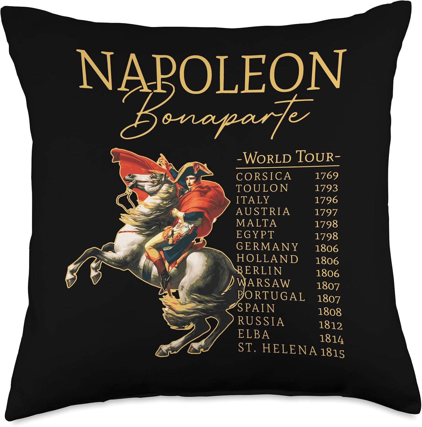 Amazon.com: Napoleon Bonaparte World Tour Funny Military History Lover ...