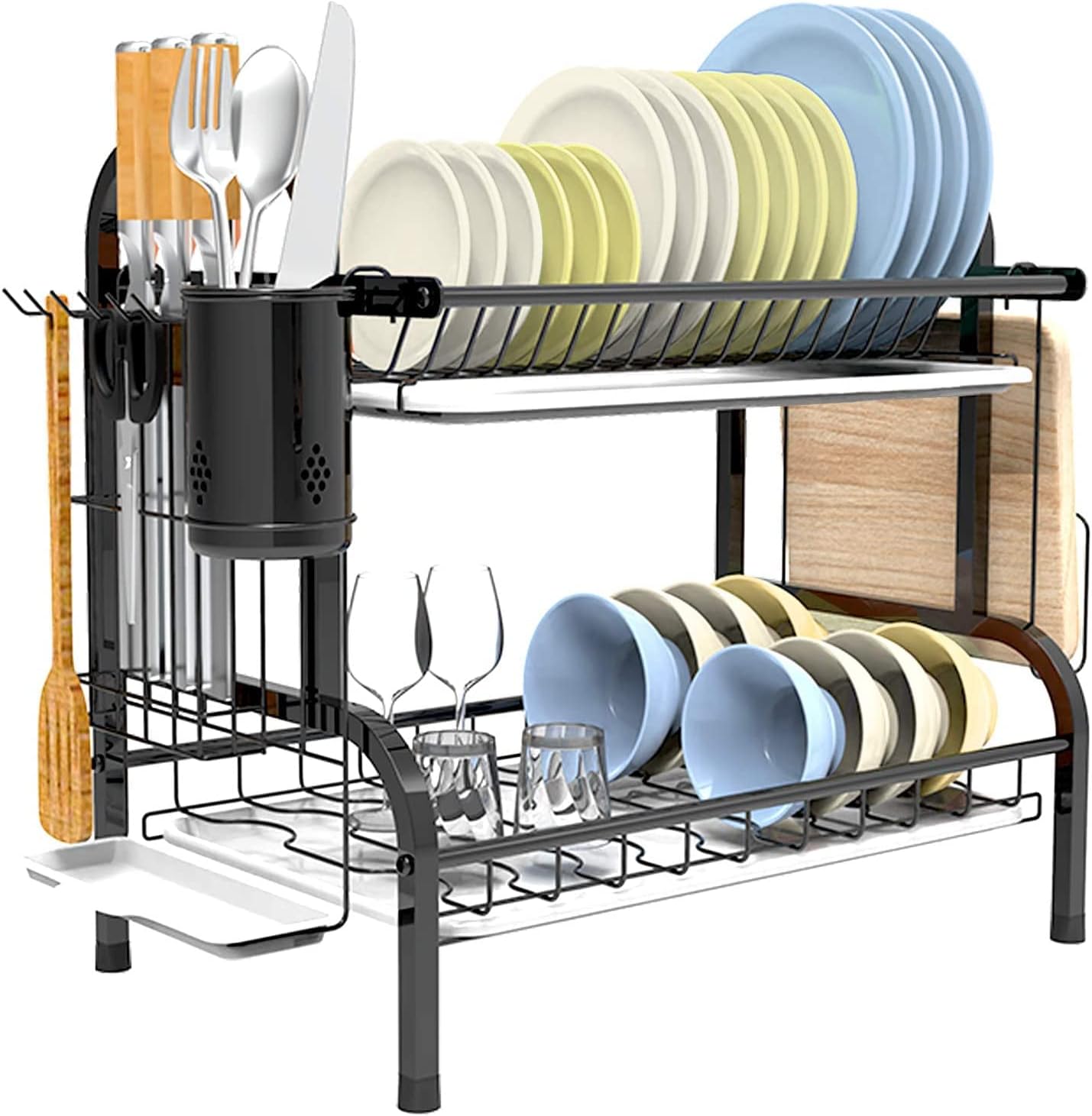 Amazon.com - FenTeng 2 Tier Dish Rack, Stainless Steel Dish Drainer ...