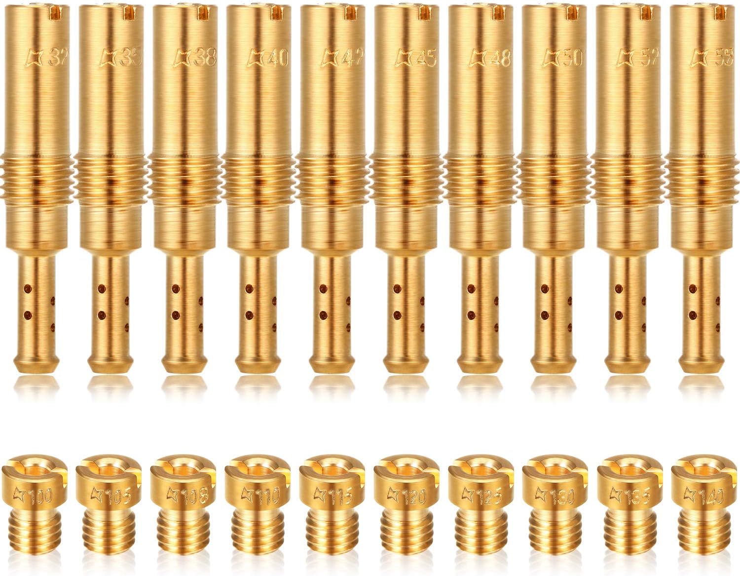 Amazon.com: 20 Pieces Carburetor Main Jet Kit, Include 10 Pieces ...