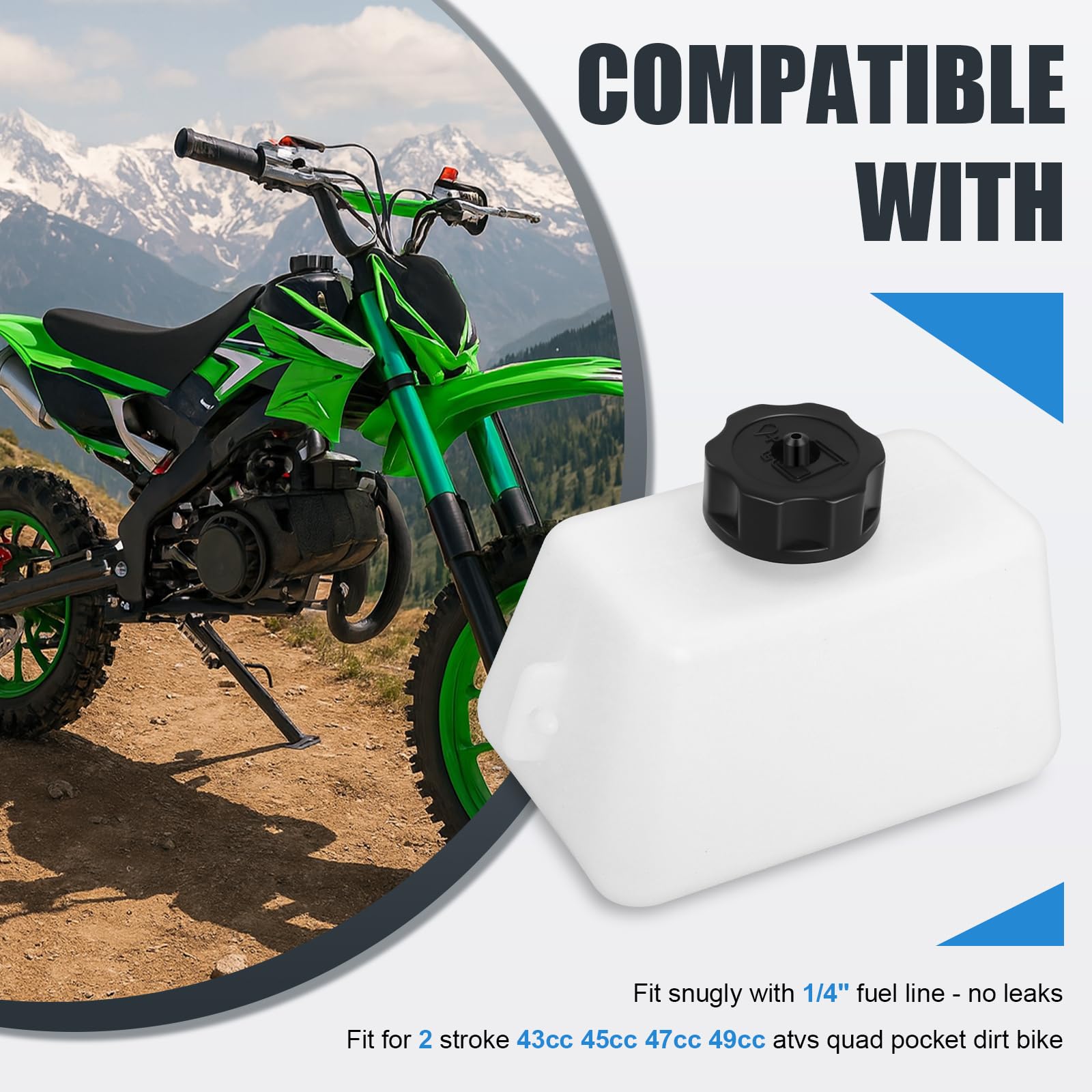 Snapklik.com : Mini Bike Gas Tank For Quad Dirt Pocket Atv Scooter 2 ...
