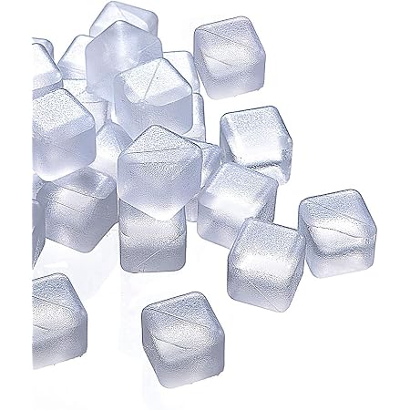 Amazon.com: Reusable Plastic Ice Cubes - Colors May Vary (48 cubes ...