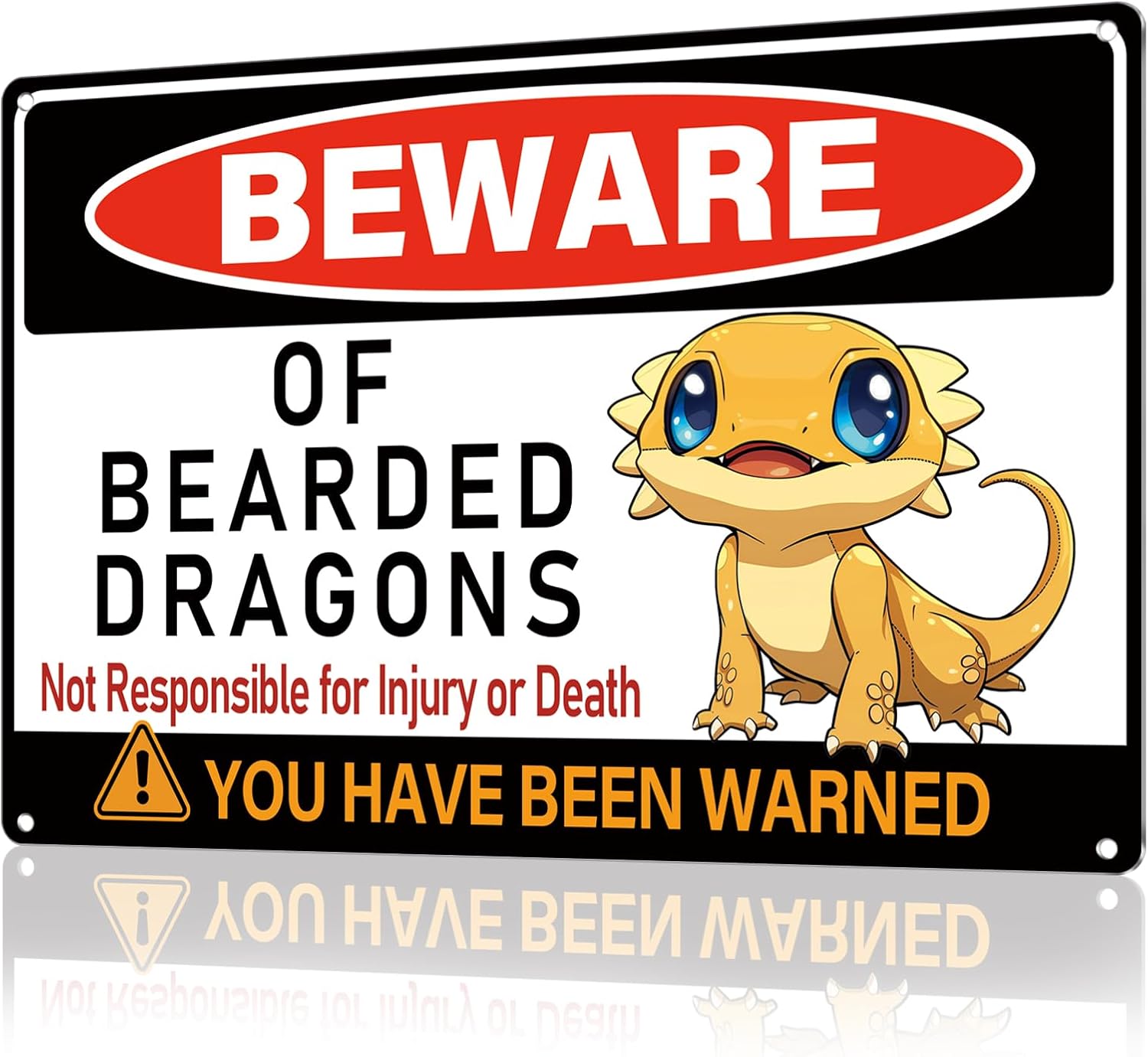 Amazon.com : MOLESS Bearded Dragon Decor Sign - 12 × 8'' Rust-Free .040 ...