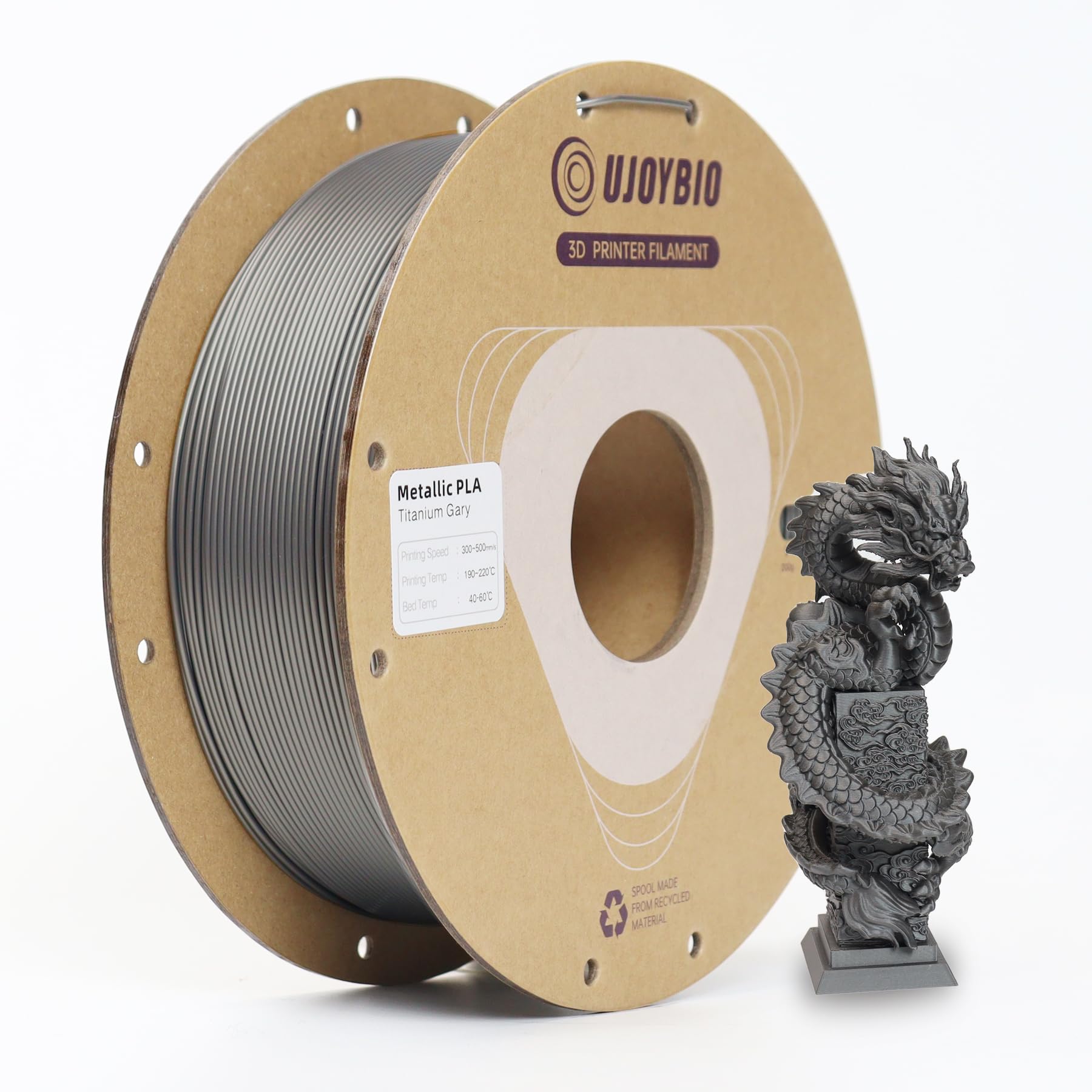 Amazon.com: UJOYBIO PLA PRO 3D Printer Metal Filament 1.75mm, Powerful ...