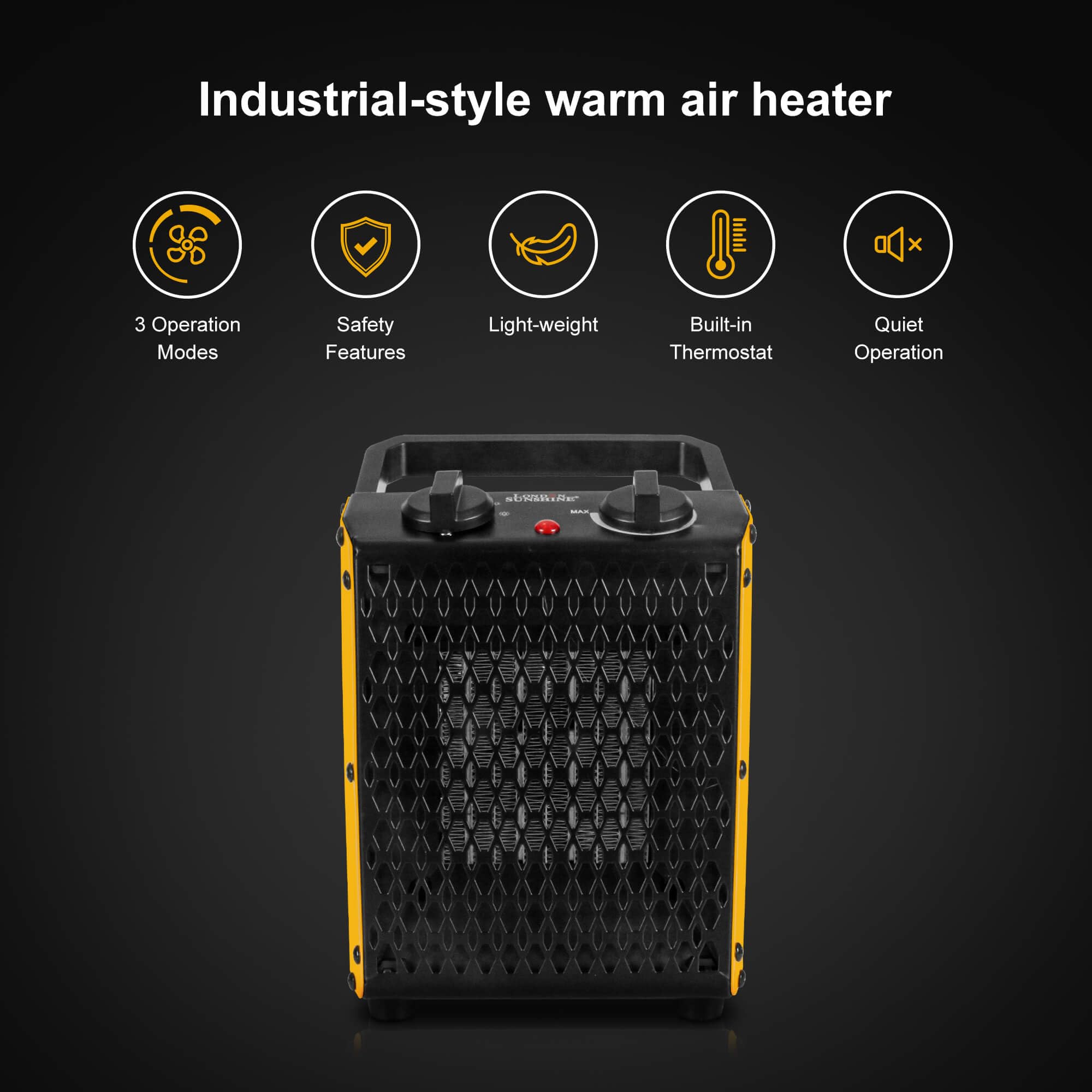Snapklik.com : London Sunshine Utility Electric Portable Heater