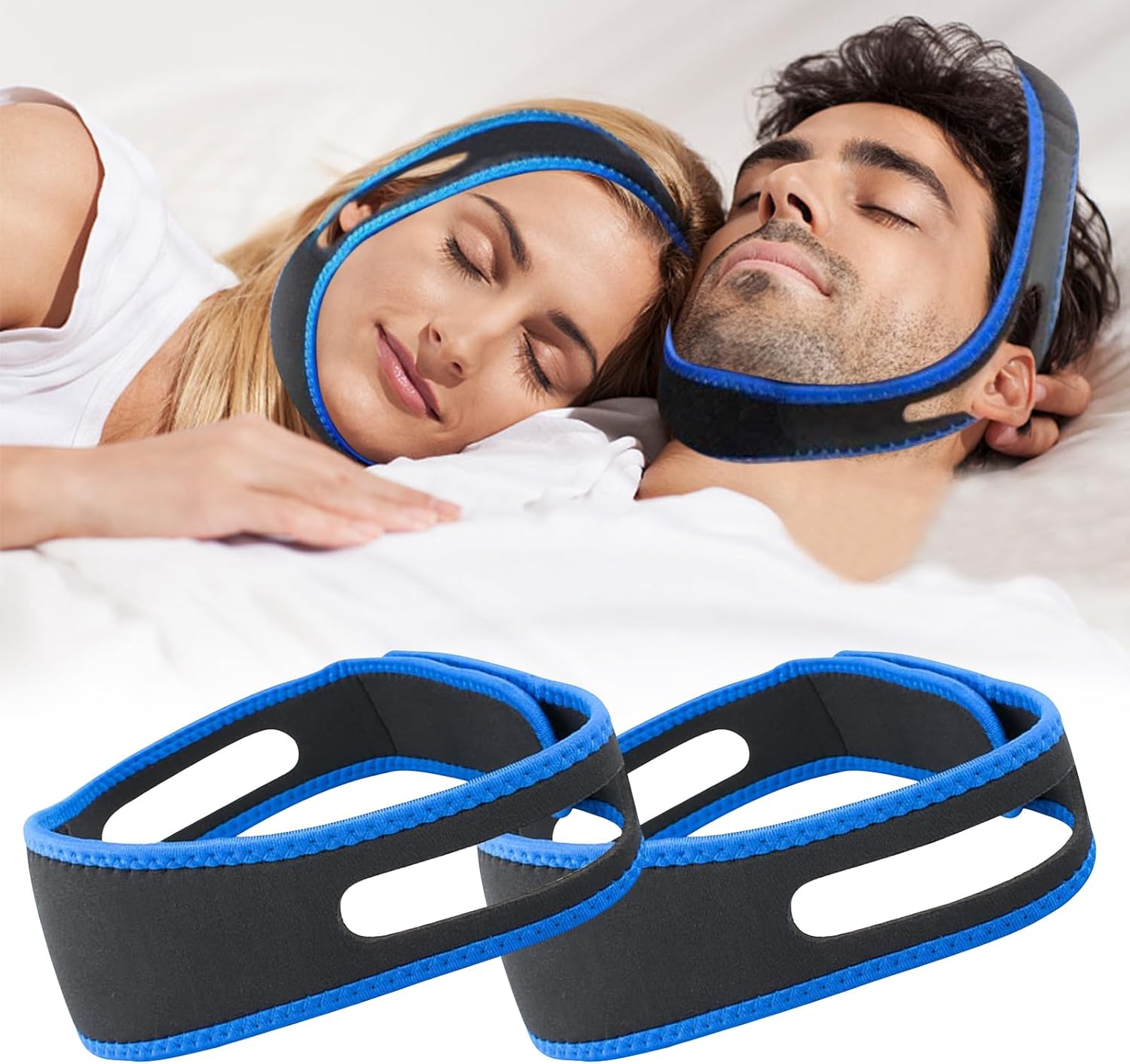 Amazon.com: Harewu 2Pcs Chin Strap to Prevent Snoring,Adjustable and ...