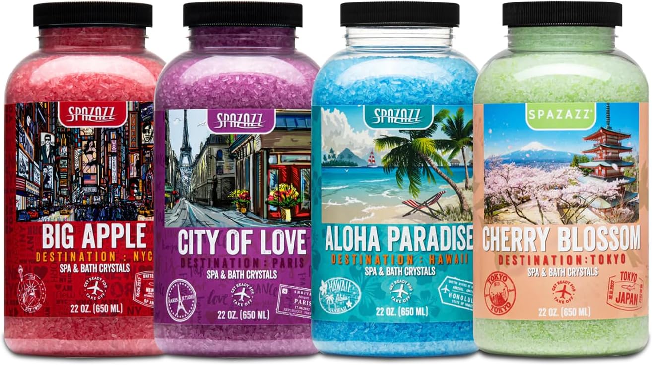 Amazon.com : Hot Tub & Spa Aromatherapy Bath Salt Crystal Scents ...