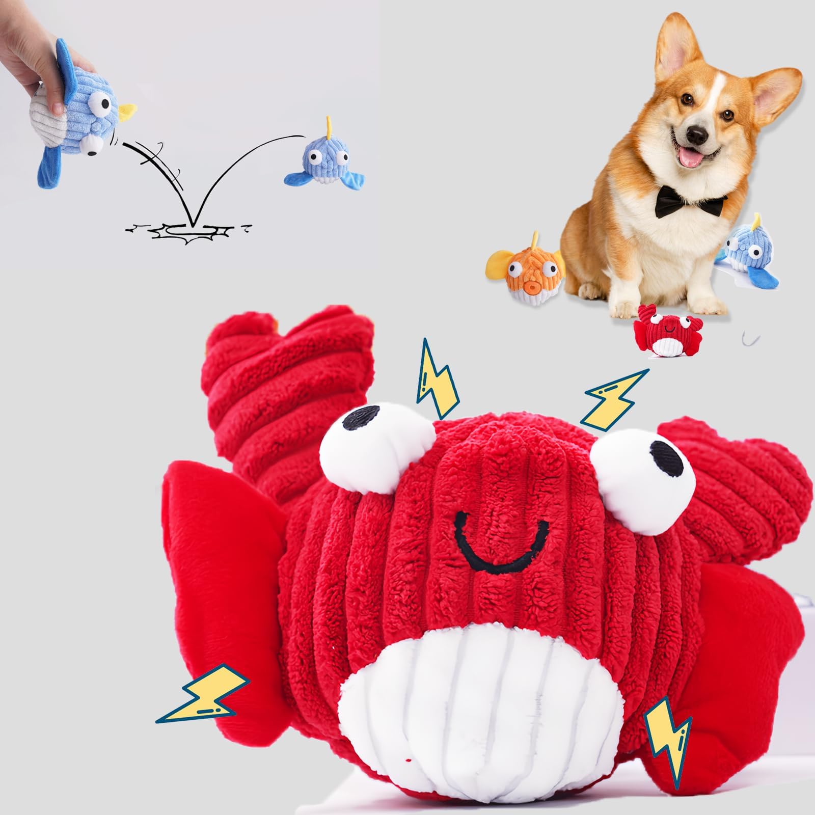 Pet Supplies : Zrbtk Squeak Dog Toys for Aggressive Chewers, No ...