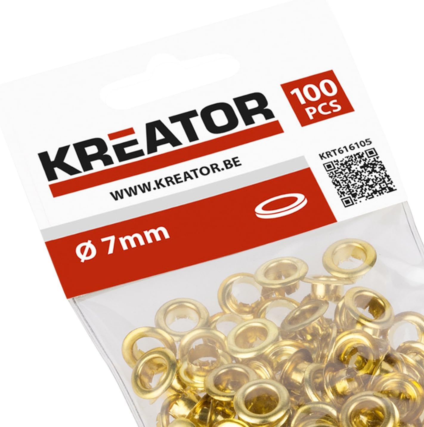 KREATOR KRT616105 Brass Eyelets 7mm 100 Pieces – BigaMart