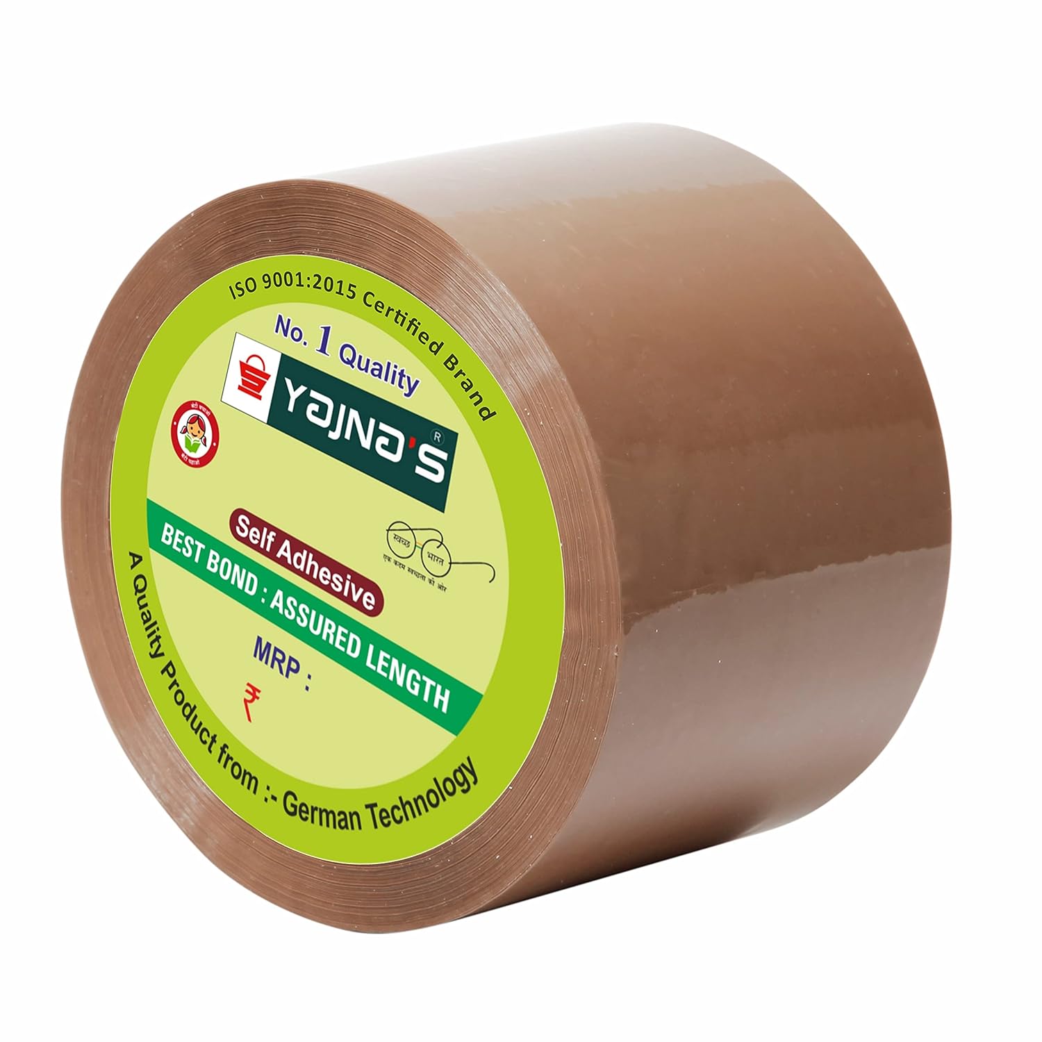 YAJNAS Brown BOPP Tape Self Adhesive High-Strength Packing Tape Roll ...