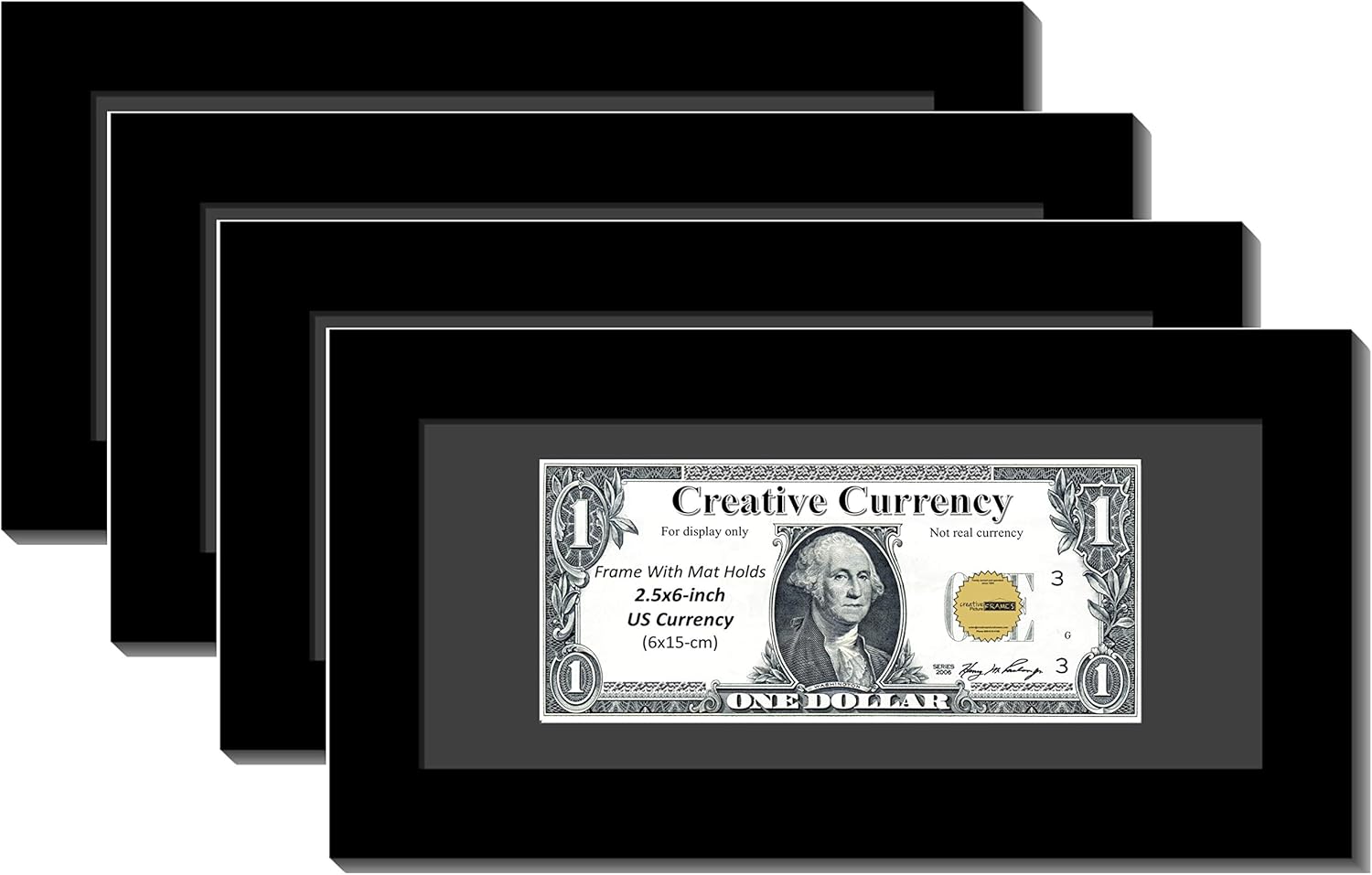Amazon.com - Creative Picture Frames 4X9Bk-B Black First Dollar Frame ...