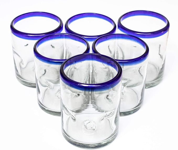 Amazon.com | Fiesta Brands Blue Rim Mexican Kitchen Thick Durable ...