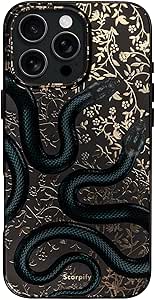 Amazon.com: SCORPIFY for iPhone 16 Pro Max Case [Compatible with MagSafe] with Matte Black ...