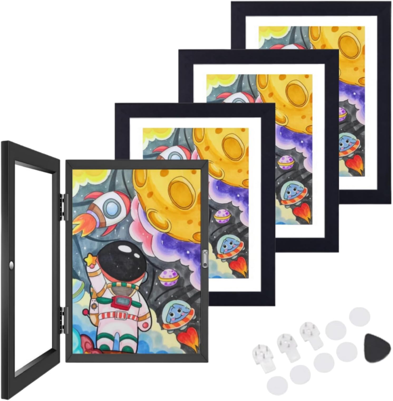 Amazon.com: Hacaroa 2 Pack Kids Art Frames Front Opening, 11.8"x8.3 ...
