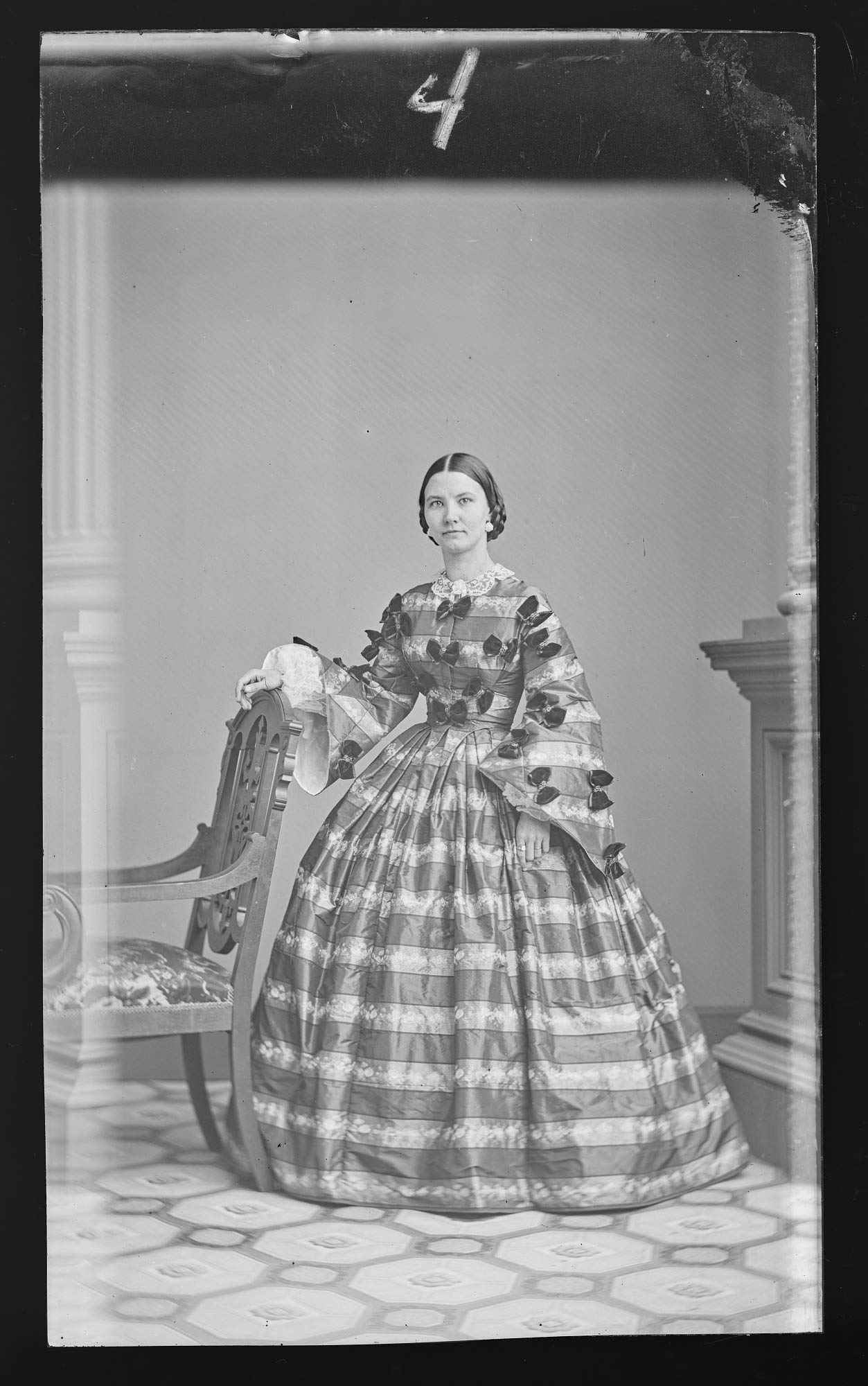 Miss Combs, Glass negative portrait photograph, ca 1860-65 : r ...