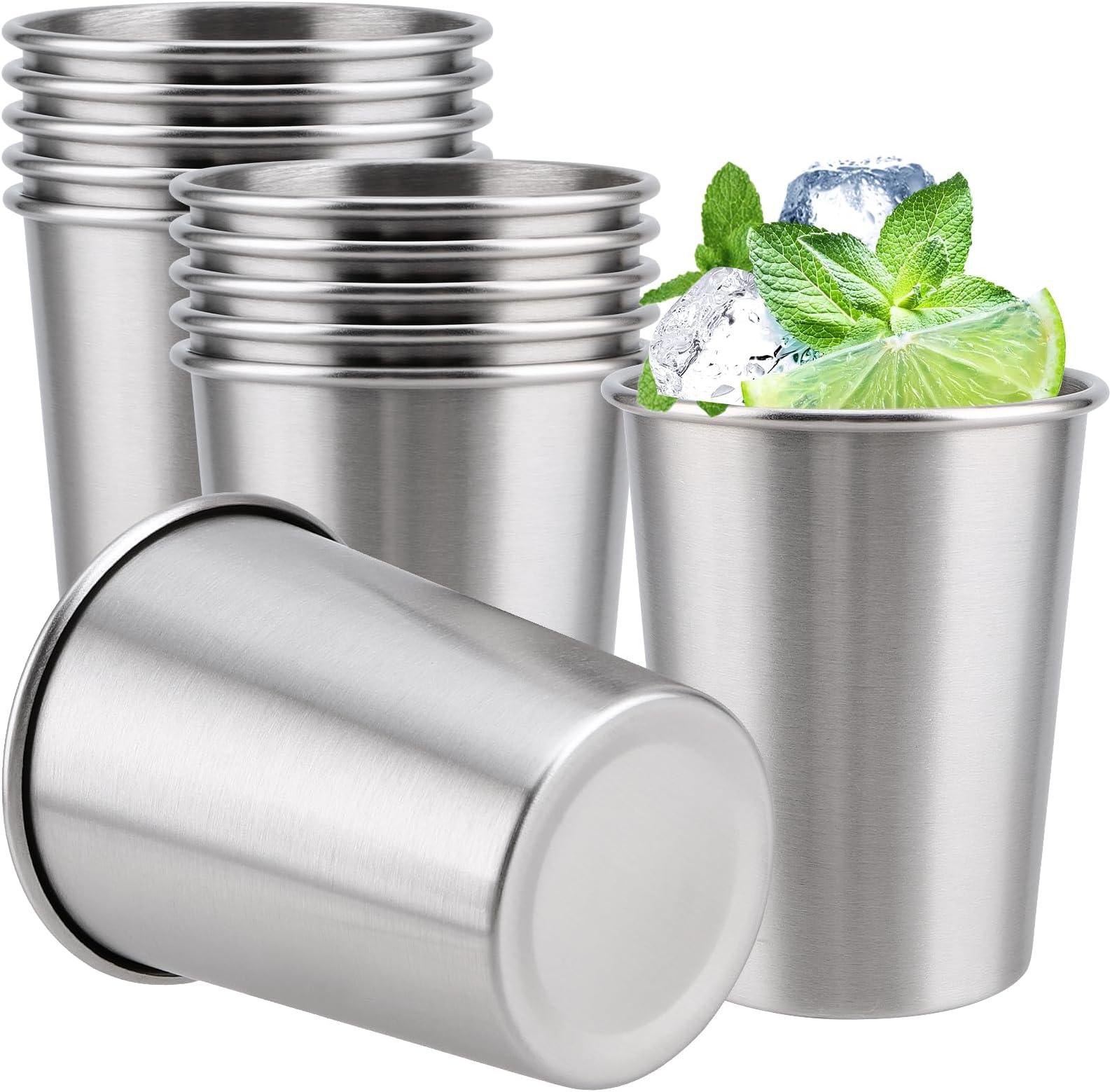 Hivexagon 300ml Set of 8 Stainless Steel Double Wall Cups - Perfect for ...