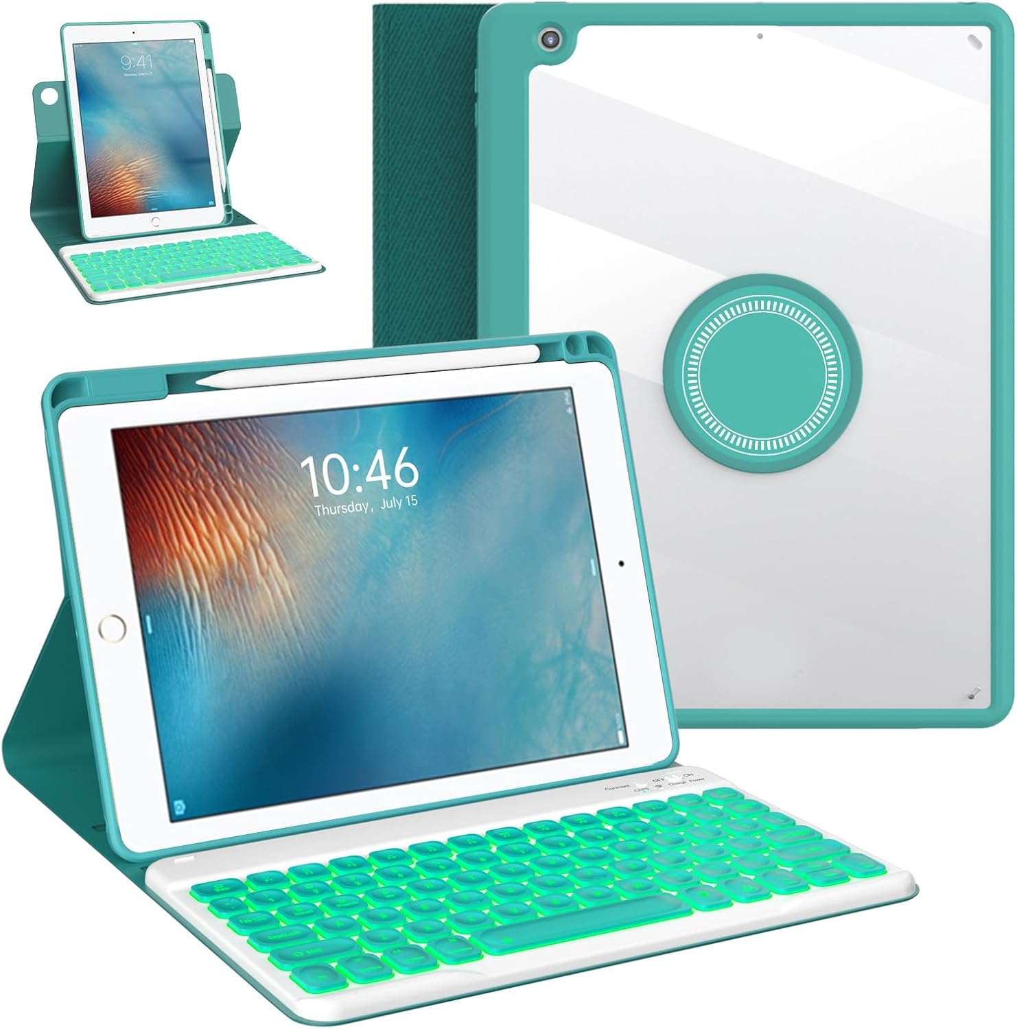 Amazon.com: OYEEICE for iPad 6th Generation Case with Keyboard 9.7 inch ...